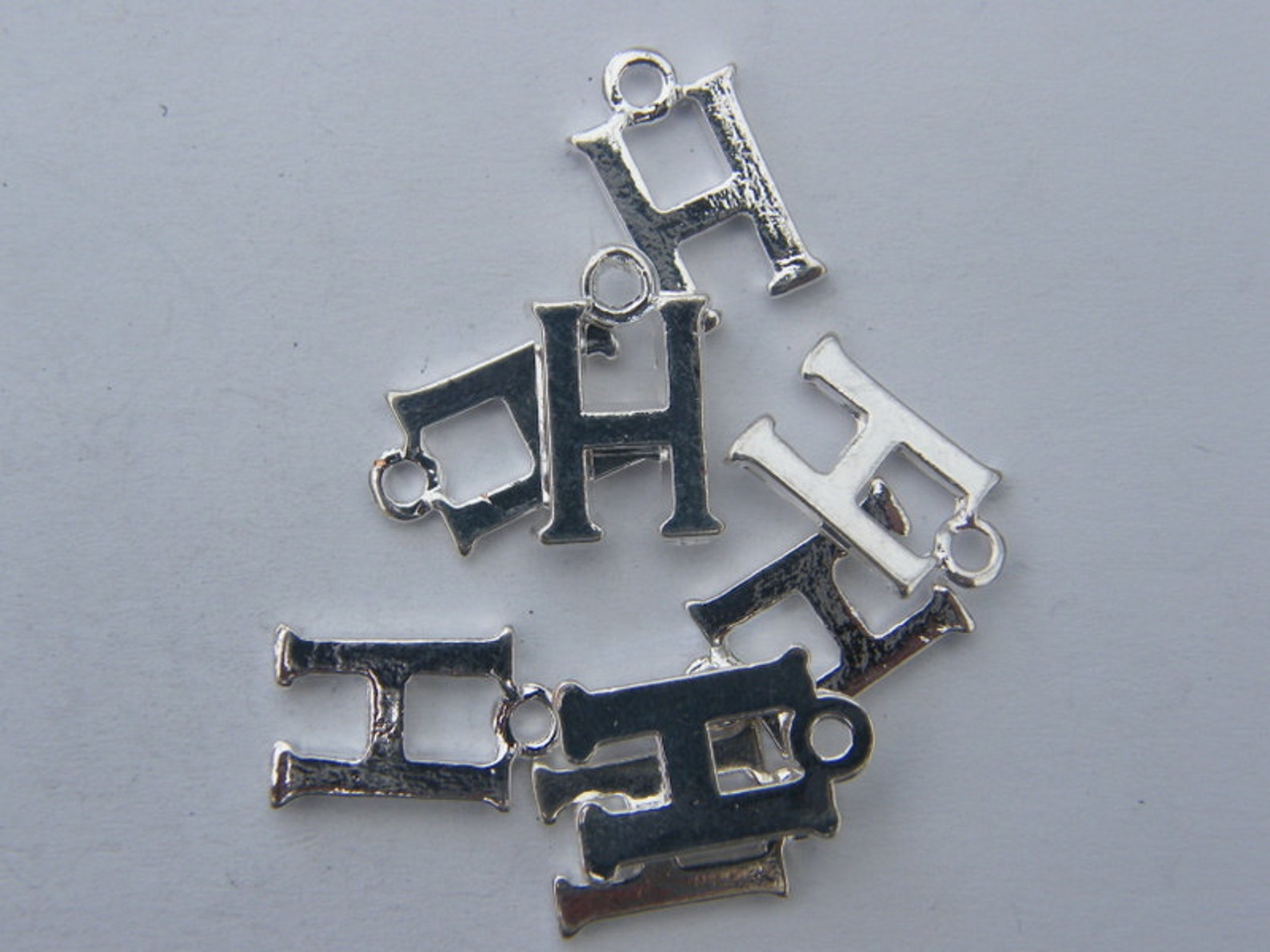 BULK 30 Letter H Alphabet Charms Silver Plated - Etsy