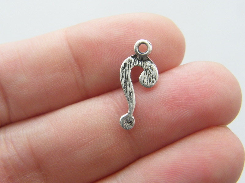 BULK 50 Question Mark Charms Antique Silver Tone M67 - Etsy