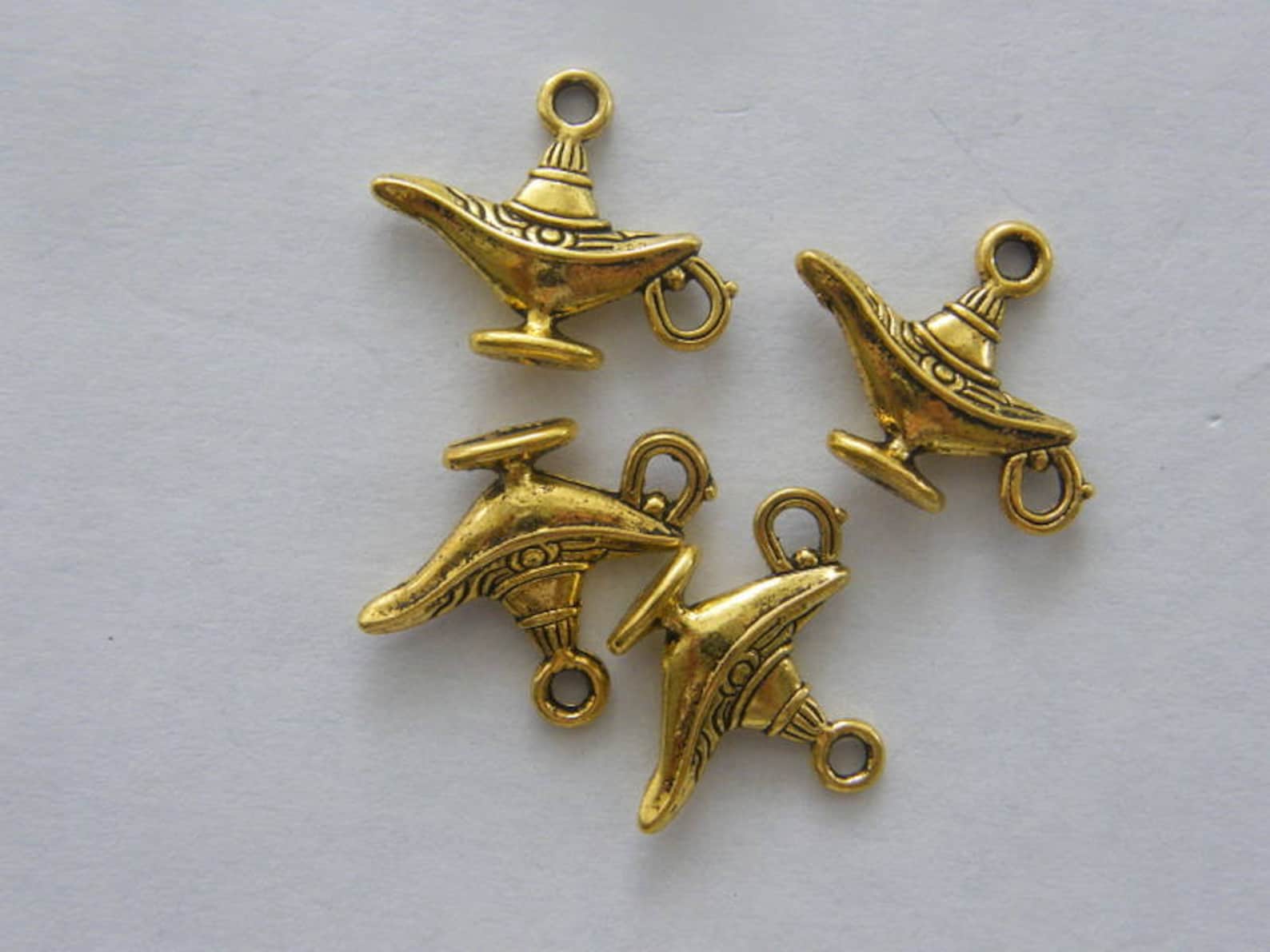 BULK 30 Magic Lamp Charms Antique Gold Tone P634 | Etsy