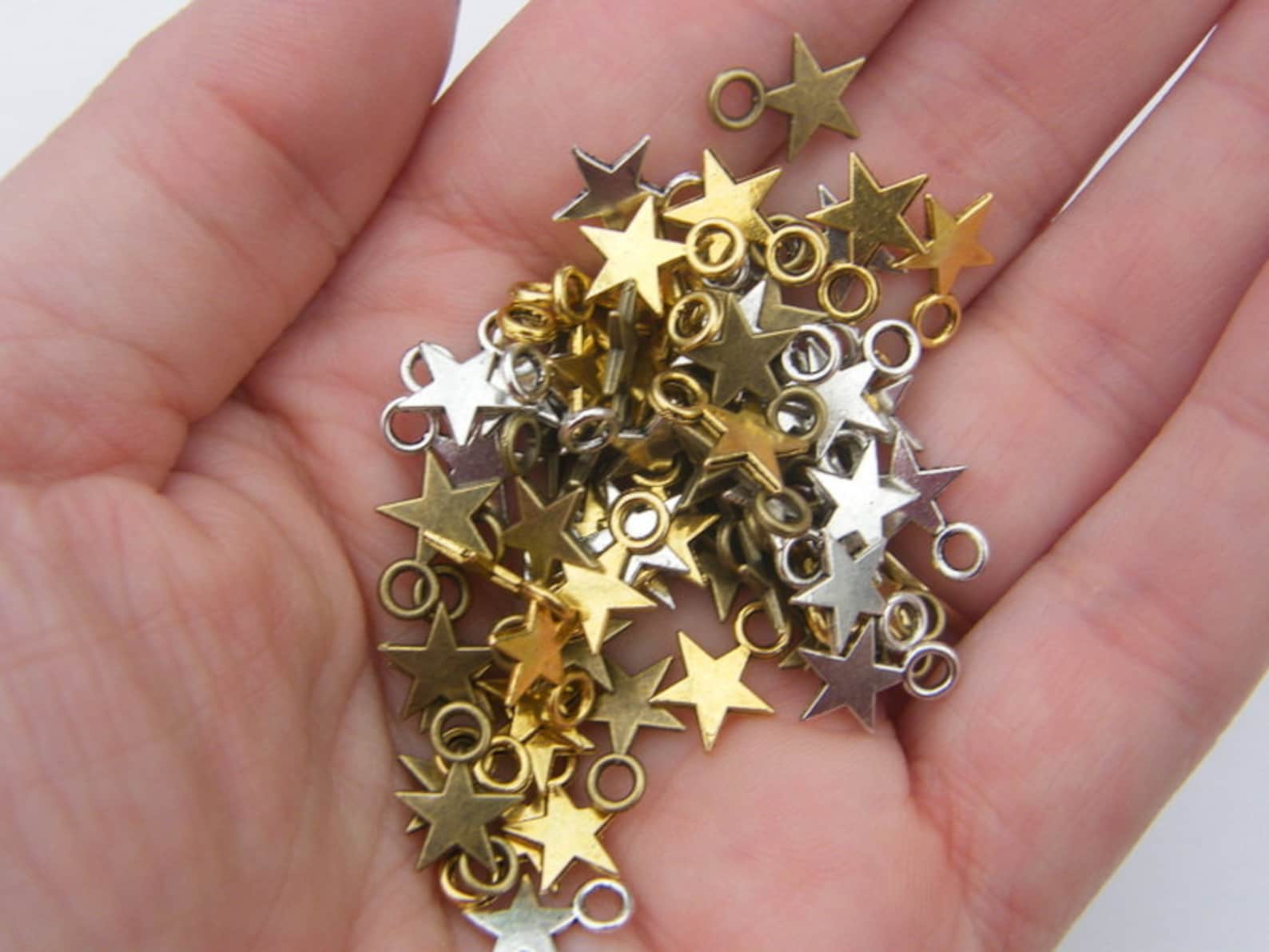 The Star Collection 75 Star Charms 10.5 X 7.5mm - Etsy