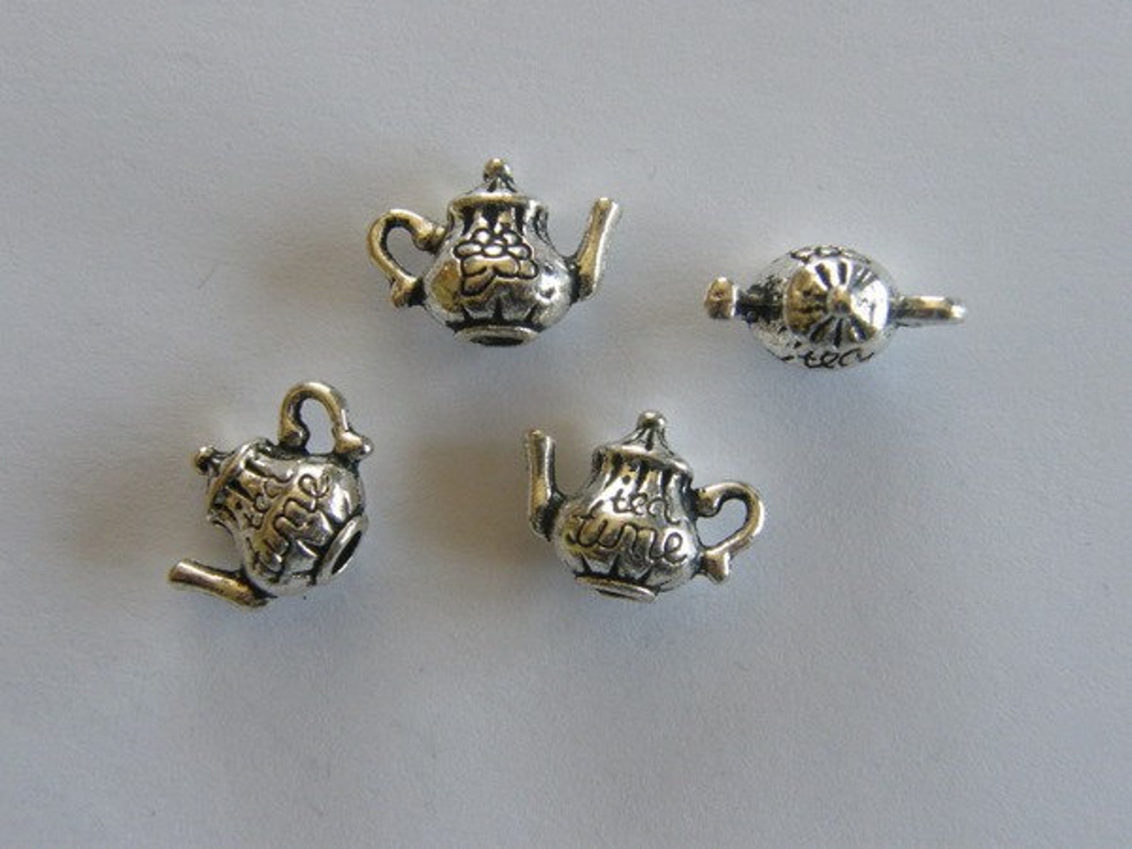 BULK 20 Teapot Tea Time Charms Antique Silver Tone FD59 - Etsy