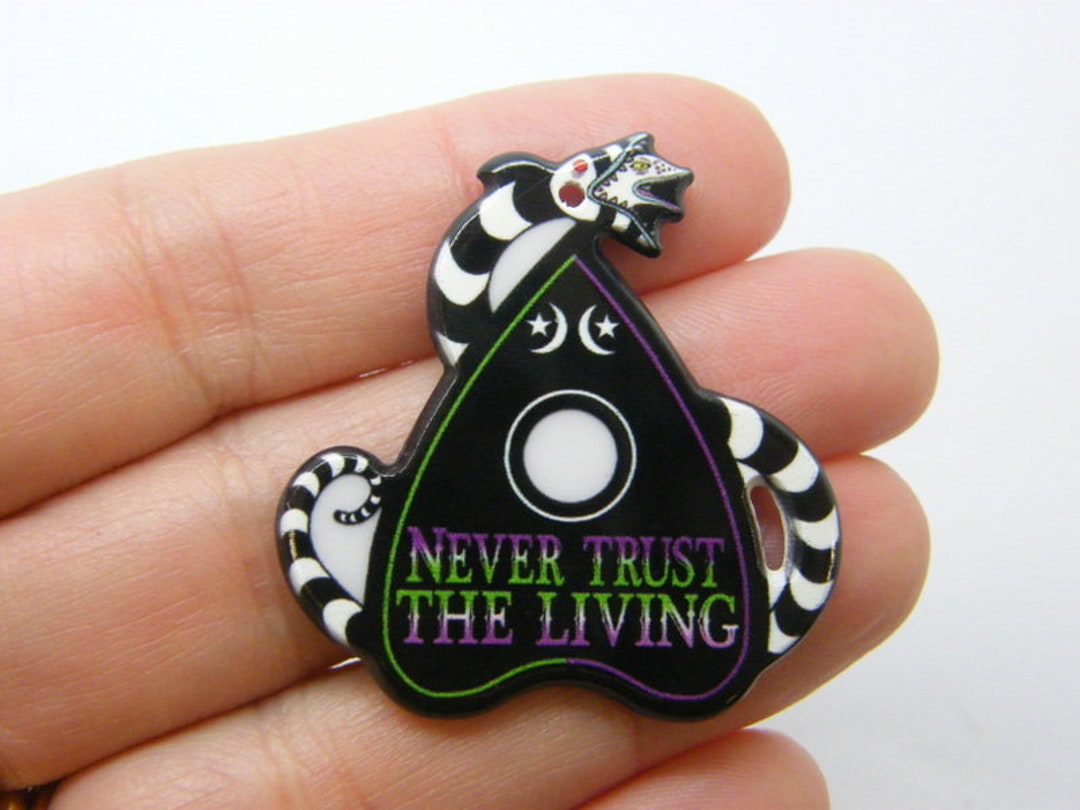 2 Never Trust the Living Snake Ouija Board Planchette Pendants Black ...
