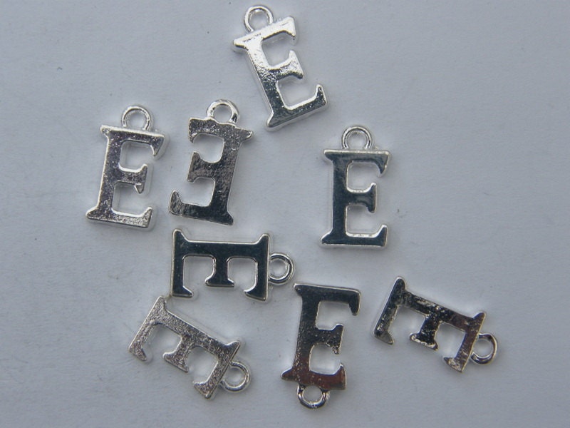 BULK 30 Letter E Alphabet Charms Silver Plated - SALE 50% OFF - Etsy