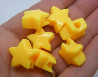 Yellow Star Beads - Etsy