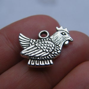 BULK 30 Chicken Charms Antique Silver Tone B139 - SALE 50% OFF - Etsy