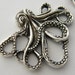 2 Octopus Connector Charms Antique Silver Tone FF252 - Etsy