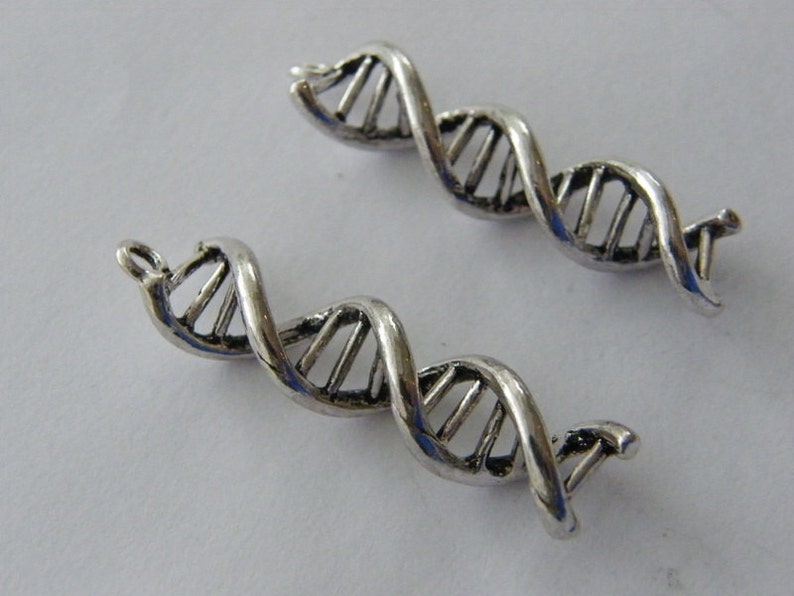 BULK 10 DNA Strand Charms Antique Silver Tone MD12 - Etsy