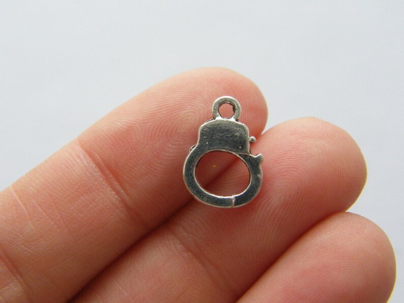 14 Handcuff Charms Antique Silver Tone G79 - Etsy