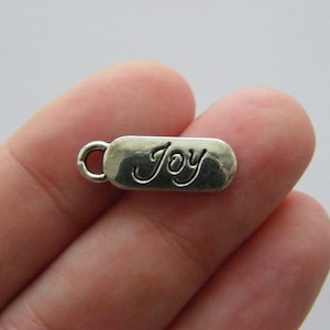 BULK 50 Joy Charms Antique Silver Tone M104 - SALE 50% OFF - Etsy