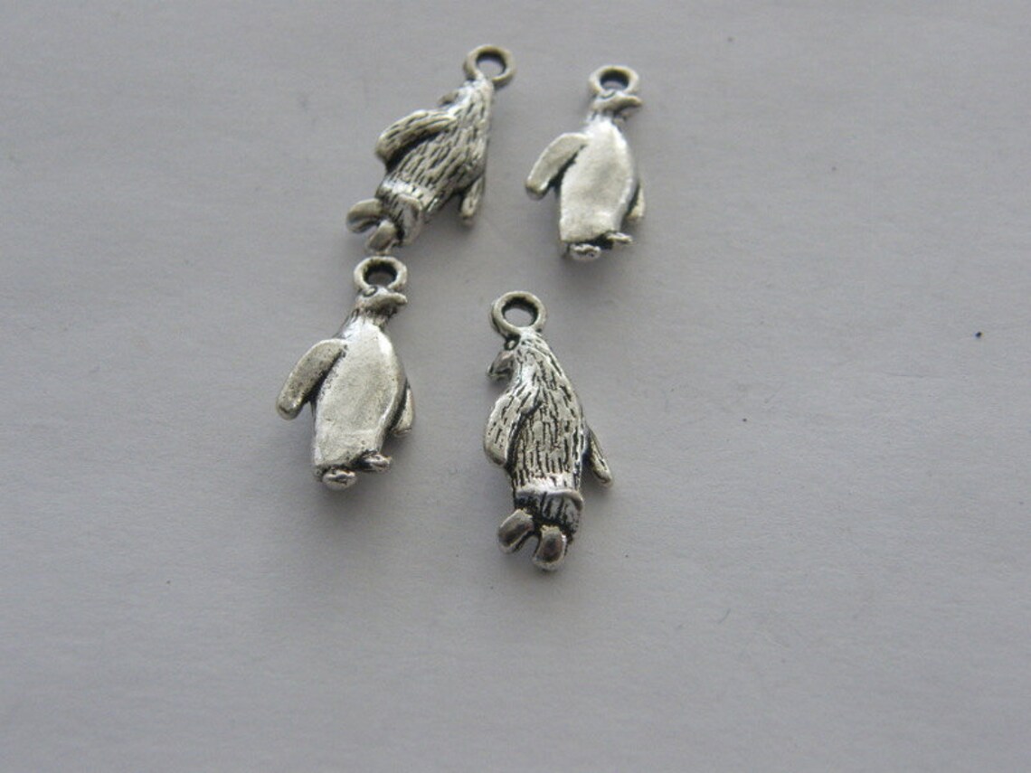 BULK 30 Penguin Charms Antique Silver Tone A170 | Etsy