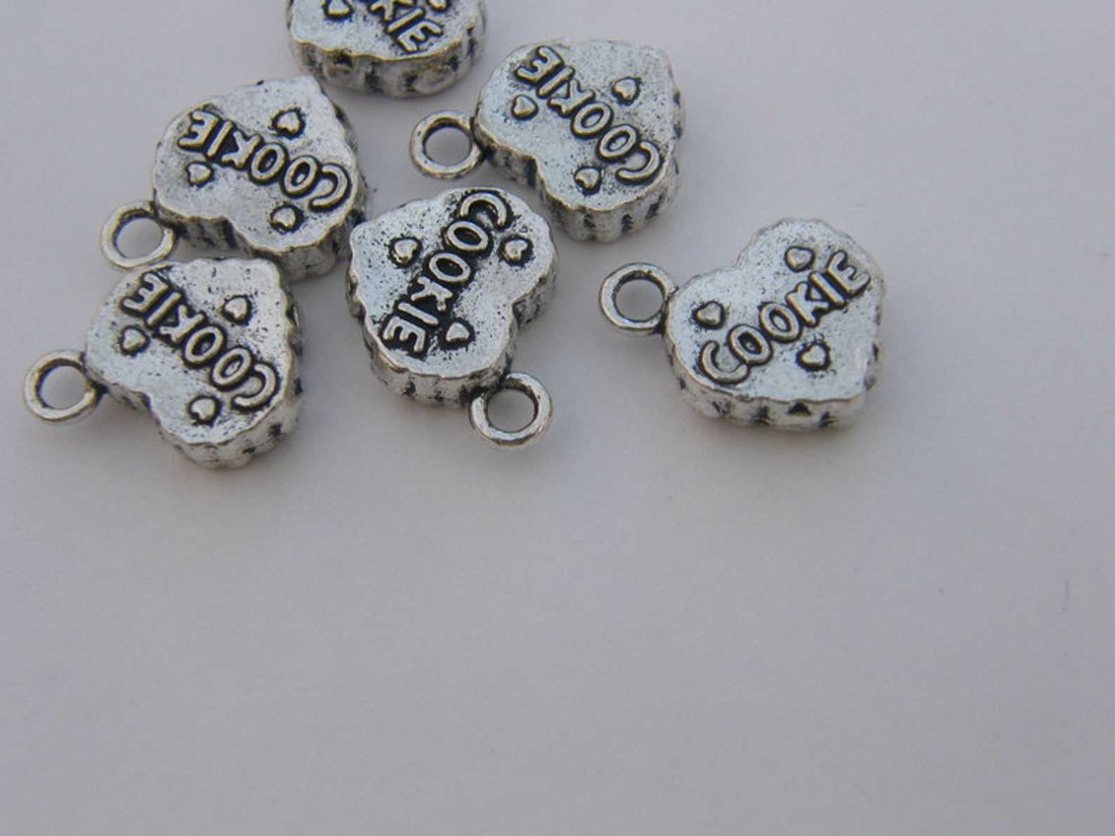 BULK 30 Cookie Charms Antique Silver Tone FD144 - SALE 50% OFF - Etsy