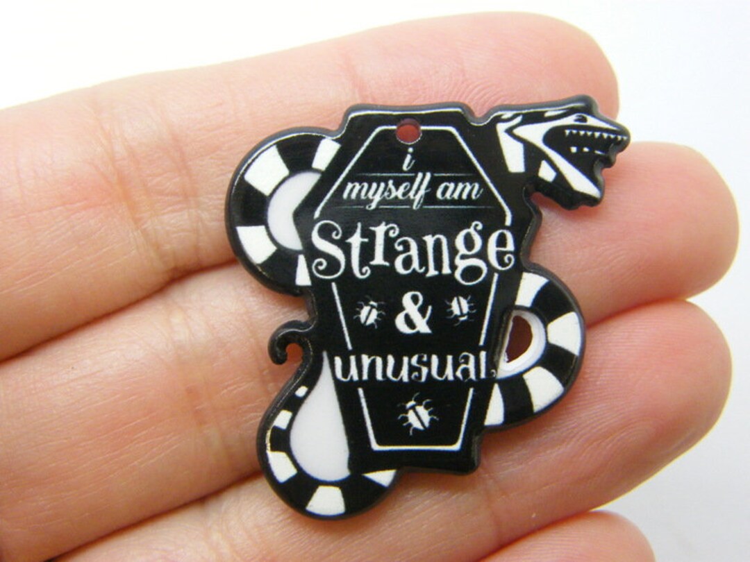 4 I Myself Am Strange and Unusual Coffin Snake Pendants Black White ...