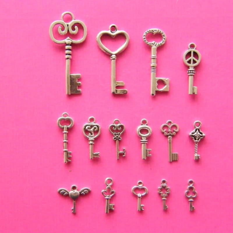 Antique Key Charm - Etsy