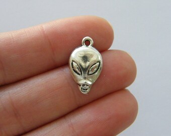 20pcs UFO Charms Alien Charm Antique Silver Tone 20x20mm - Etsy