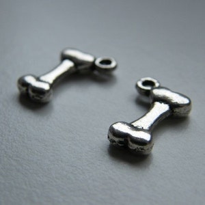 BULK 50 Bone Charms Antique Silver Tone A791 - Etsy