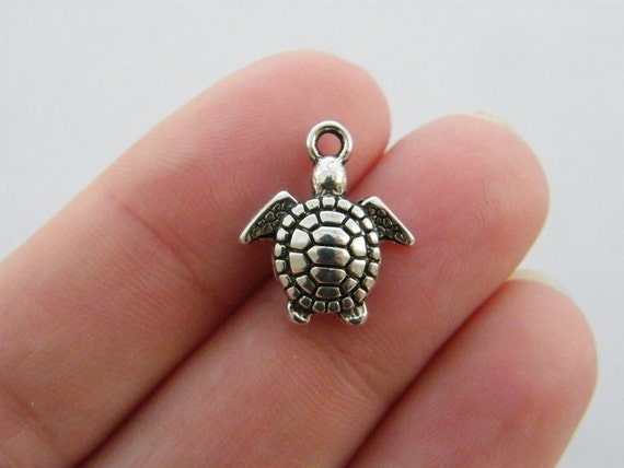 BULK 50 Turtle Charms Antique Silver Tone FF90 - Etsy