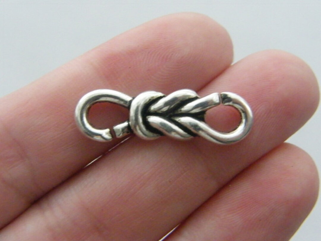 8 Knot Connector Link Charms Antique Silver Tone M527 - Etsy