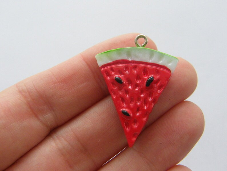 4 Watermelon Charms Acrylic FD278 - Etsy