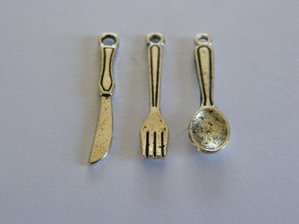 The Cutlery Collection 24 Antique Silver Tone Charms - Etsy