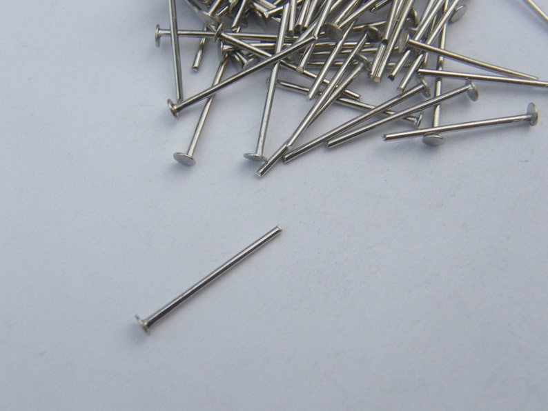 BULK 1000 Head pins 16mm silver plated FS208 | Etsy