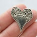 4 Heart Charms Antique Silver Tone H46 - Etsy