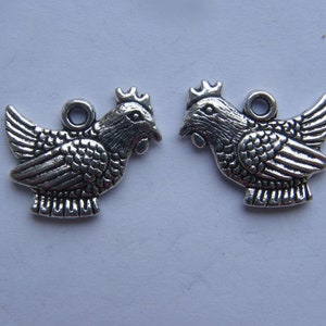 BULK 30 Chicken Charms Antique Silver Tone B139 - SALE 50% OFF - Etsy