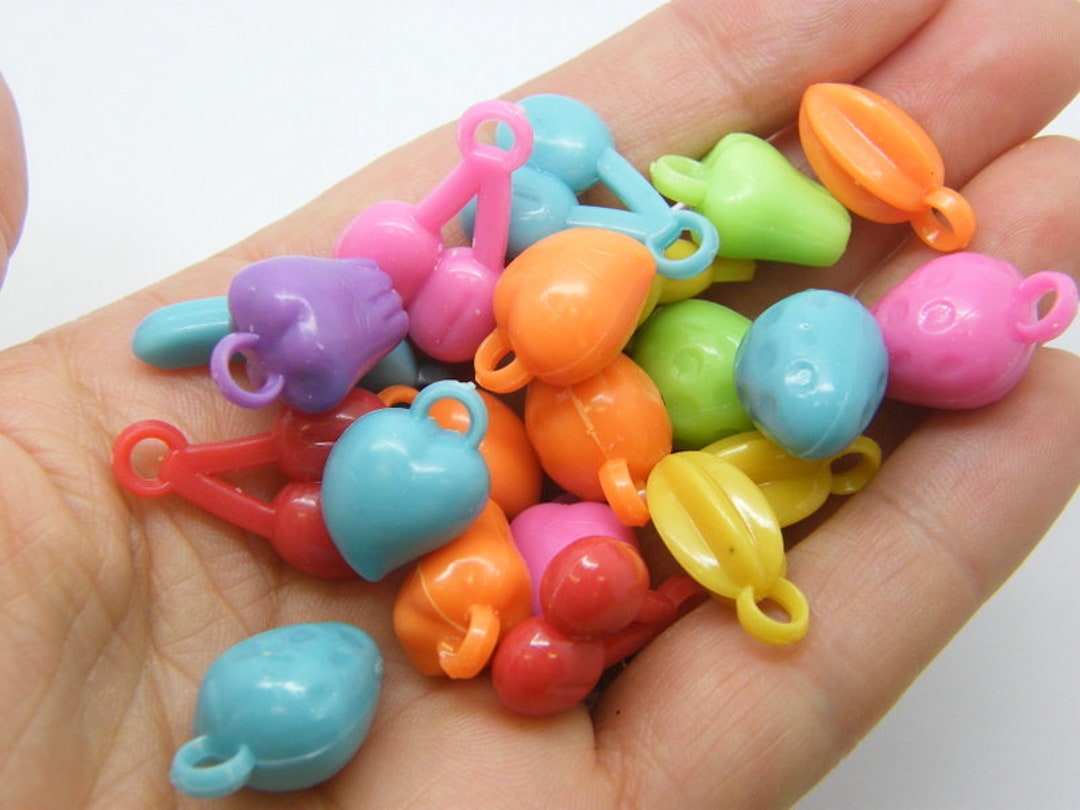 100 Fruit Random Charms Acrylic FD292 - Etsy