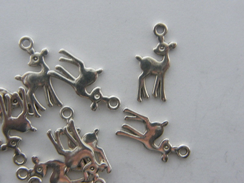 BULK 50 Deer Charms Antique Silver Tone A227 SALE 50% OFF - Etsy