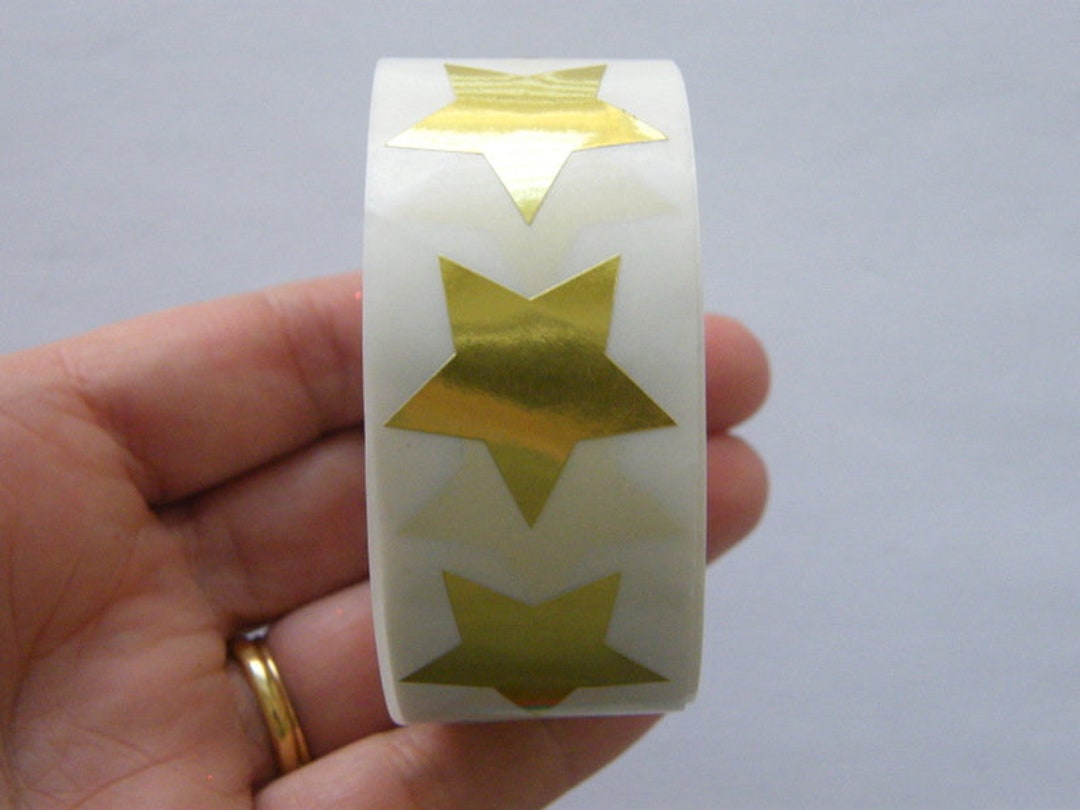 1 Roll 500 Gold Star Stickers - Etsy