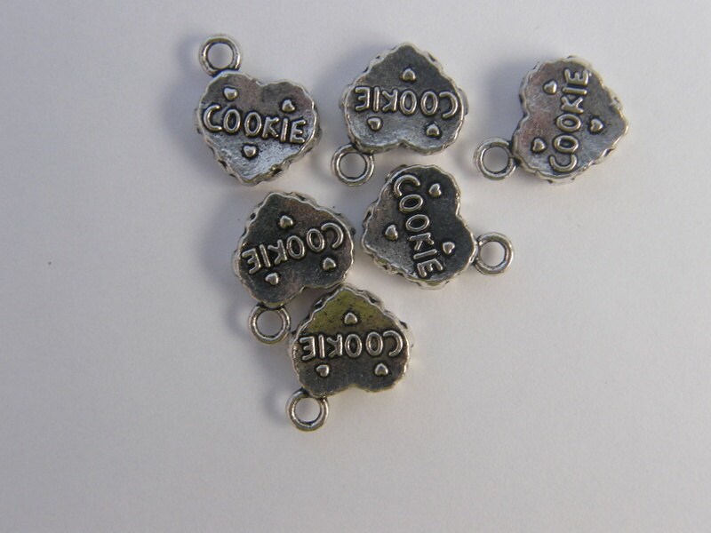 BULK 30 Cookie Charms Antique Silver Tone FD144 - SALE 50% OFF - Etsy