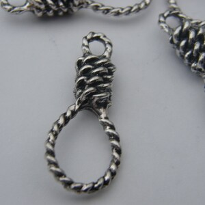 4 Noose Pendants Antique Silver Tone HC94 - Etsy