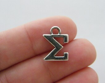 7x9mm 24k Matt Gold Sigma Letter Greek Alphabet Greek - Etsy