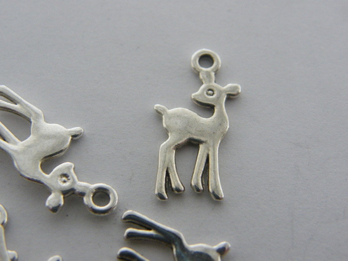 BULK 50 Deer Charms Antique Silver Tone A227 SALE 50% OFF - Etsy