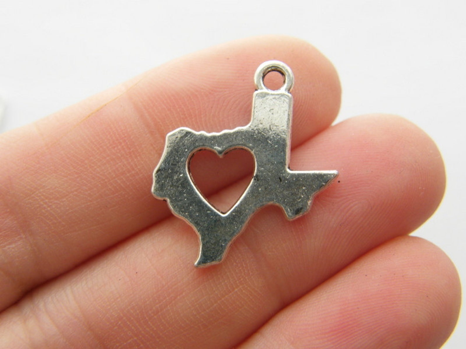 BULK 50 Texas Map Charms Antique Silver Tone WT85 - Etsy