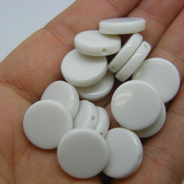 Large Flat Round Acrylic Beads - Etsy