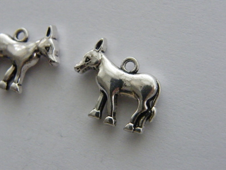 4 Donkey Charms Antique Silver Tone A606 | Etsy