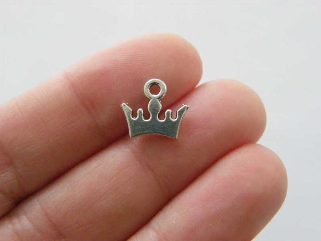 18 Crown Tiara Charms Antique Silver Tone CA37 - Etsy