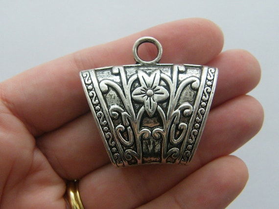 1 Scarf Bail Antique Silver Tone FS6 - Etsy