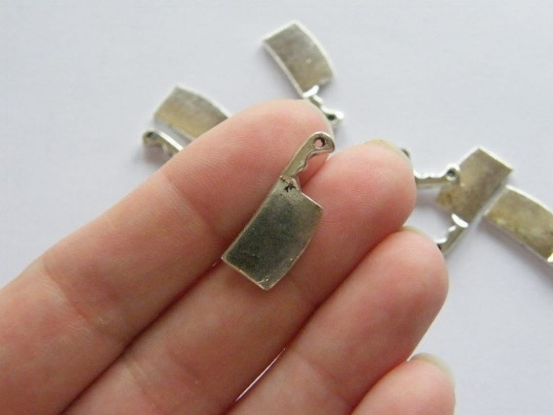 8 Meat Cleaver Charms Knife Tibetan Silver FD91 - Etsy