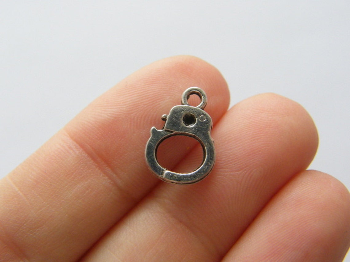 14 Handcuff Charms Antique Silver Tone G79 - Etsy