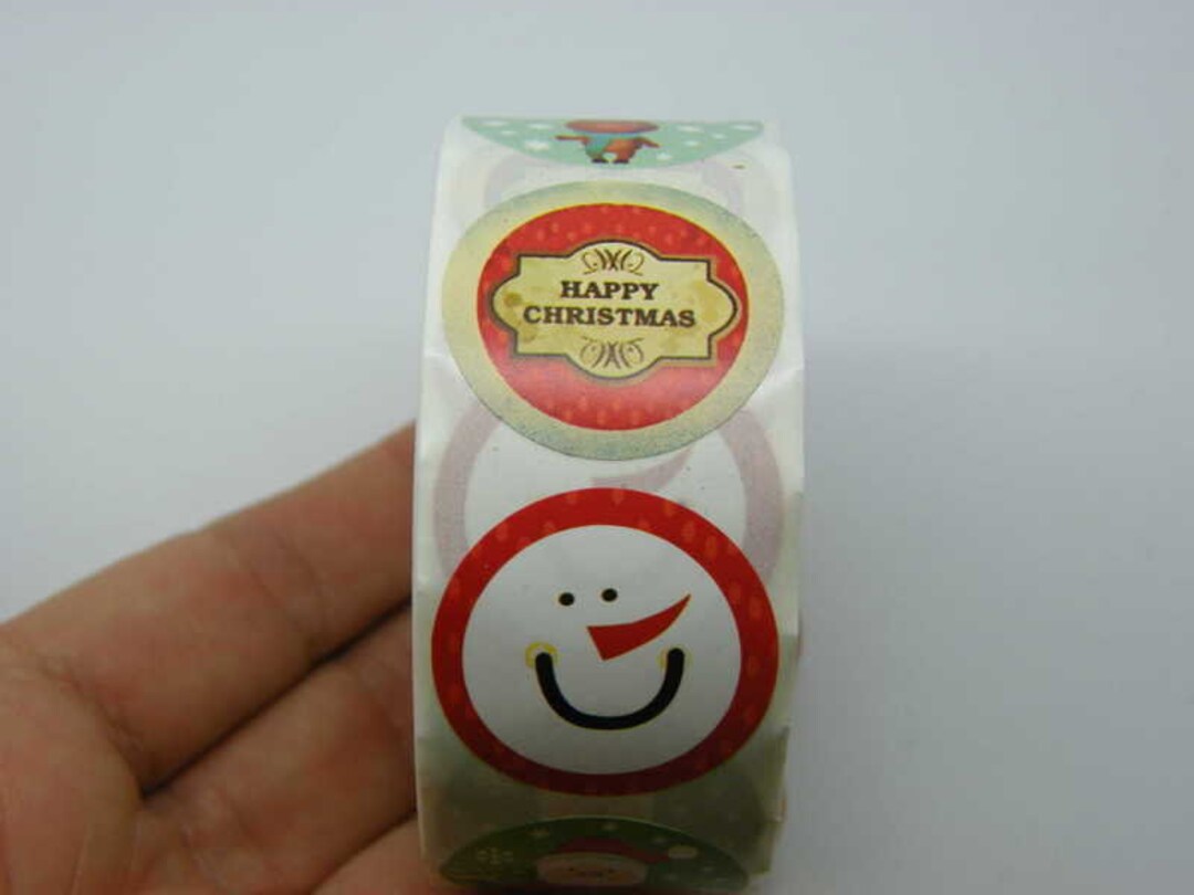 1 Roll Christmas 500 Stickers B11 - Etsy