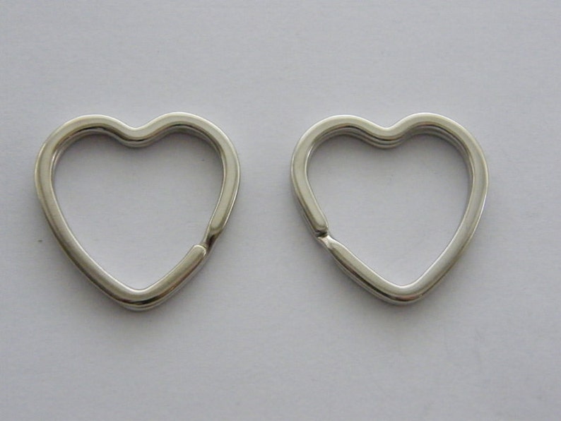 BULK 10 Heart Key Rings 31 X 31mm Silver Tone FS559 | Etsy