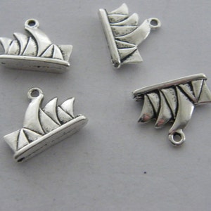 4 Sydney Opera House Charms Ntique Silver Tone WT115 - Etsy