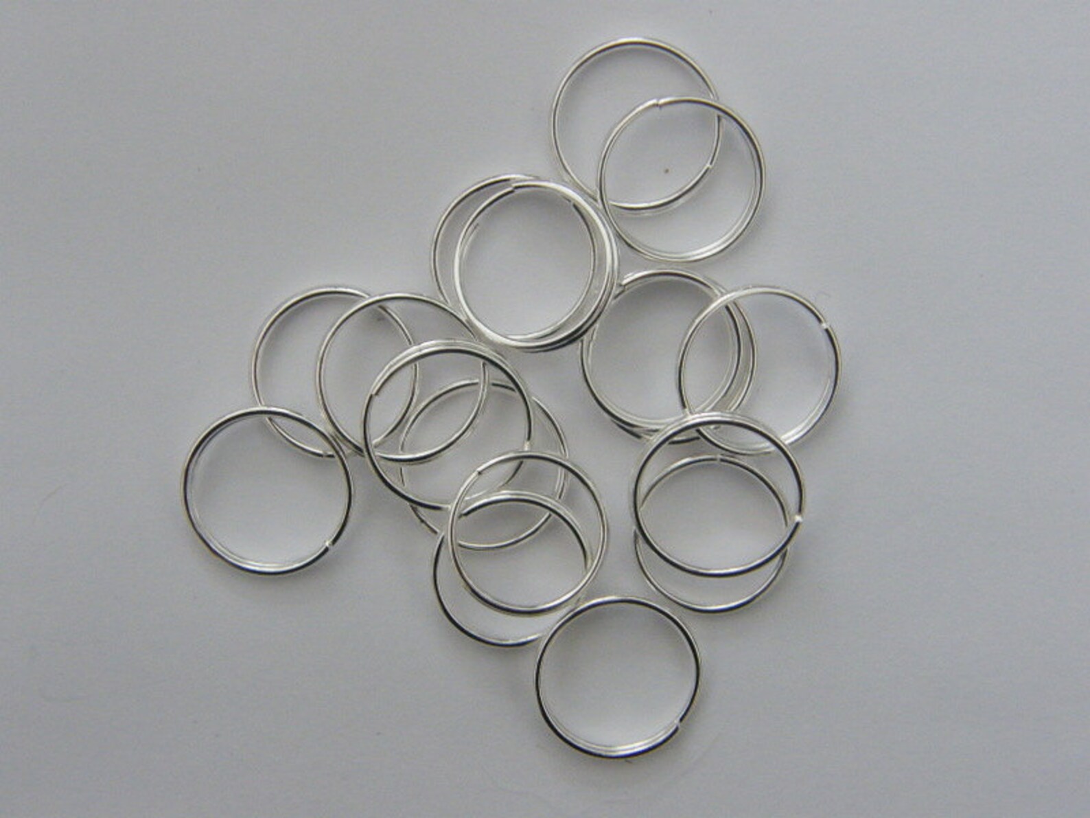 100 Split Rings 16mm Silver Plated FS413 - Etsy