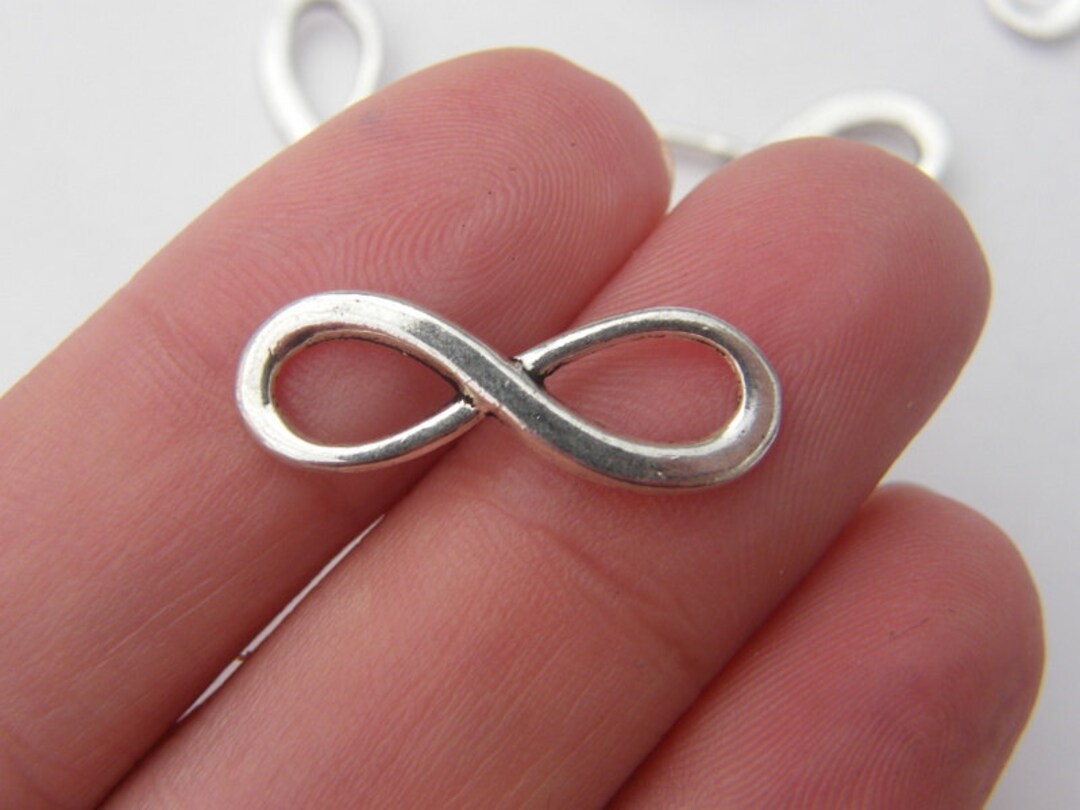 BULK 50 Infinity Charms or Connectors Antique Silver Tone I1 - Etsy