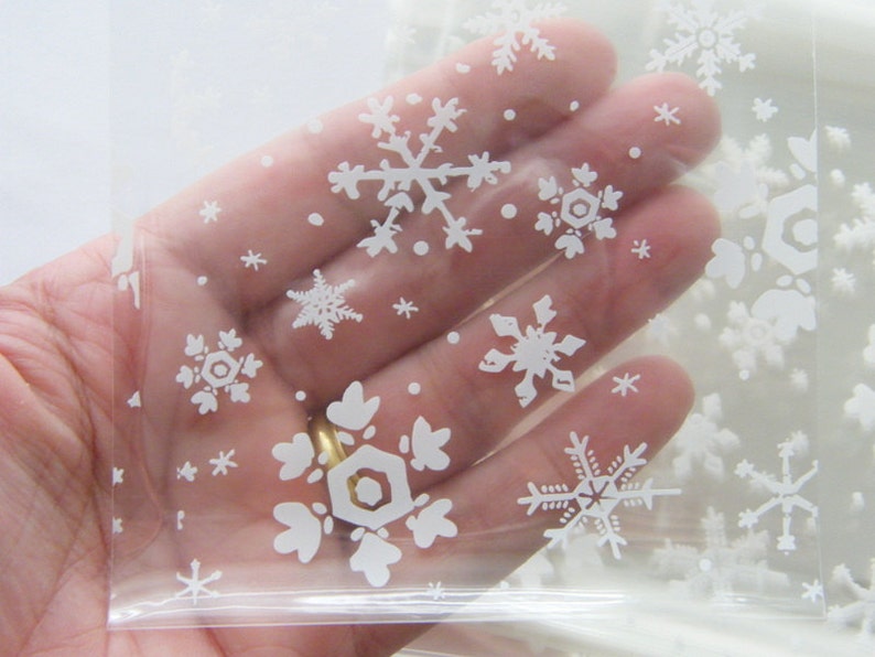 100 Snowflake Cellophane Packet Bags Self Sealing and - Etsy