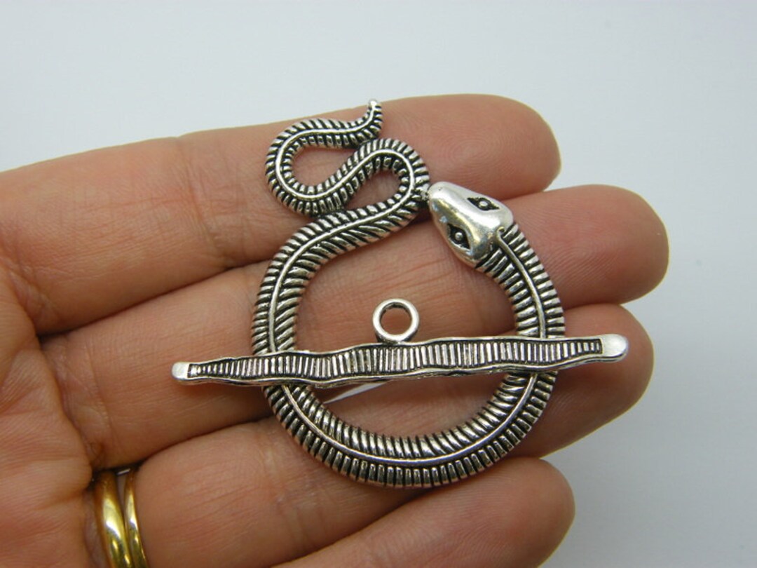 BULK 10 Snake Toggle Clasp Sets Antique Silver Tone FS96 - Etsy