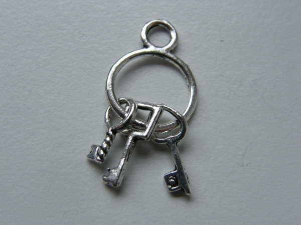 8 Key Ring Charms Antique Silver Tone K11 - Etsy