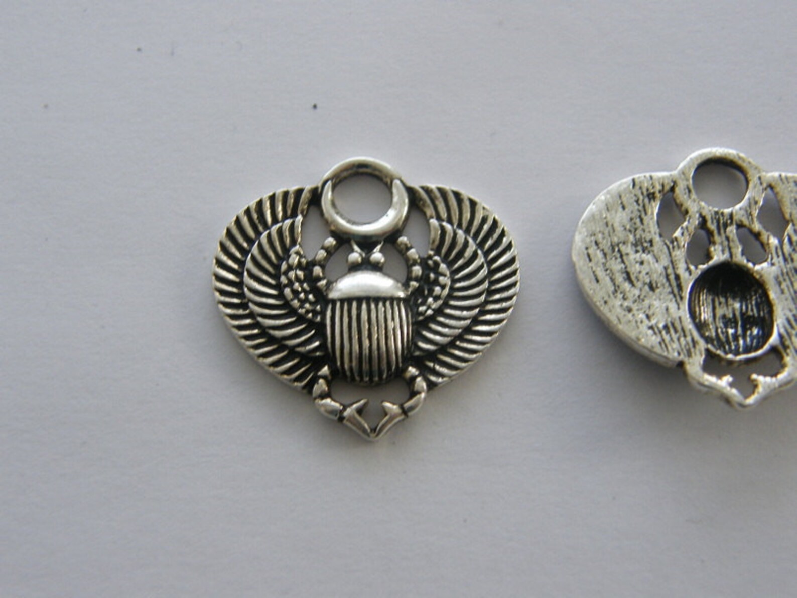 BULK 20 Scarab Charms Antique Silver Tone WT37 - Etsy