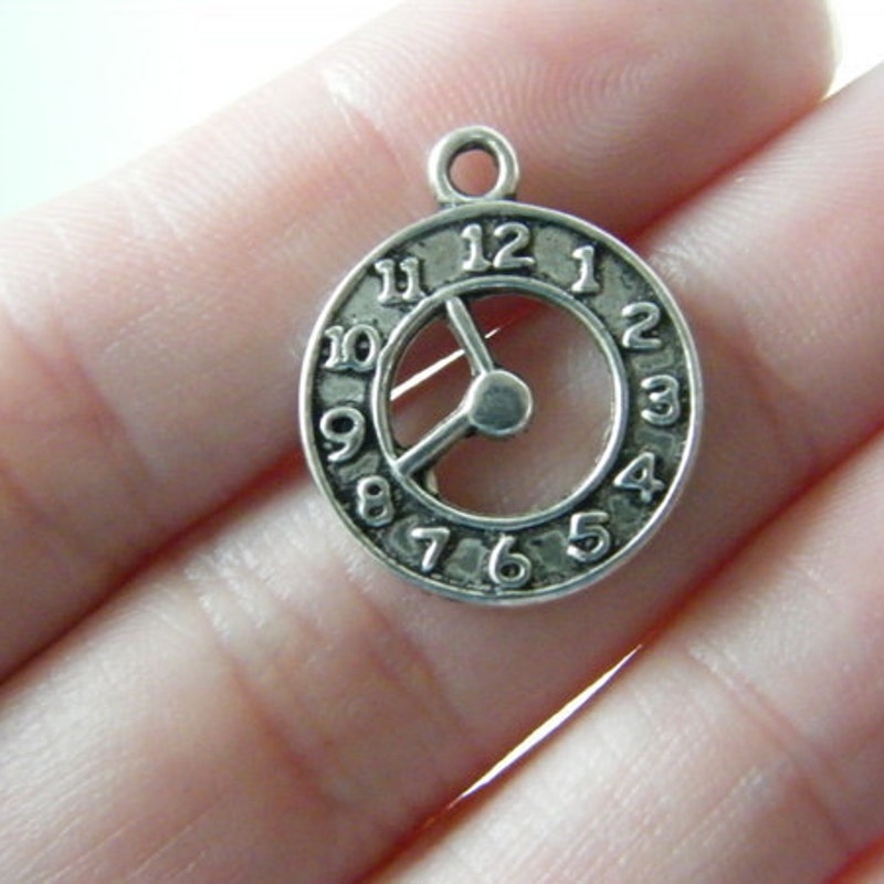Clock Face Charm - Etsy
